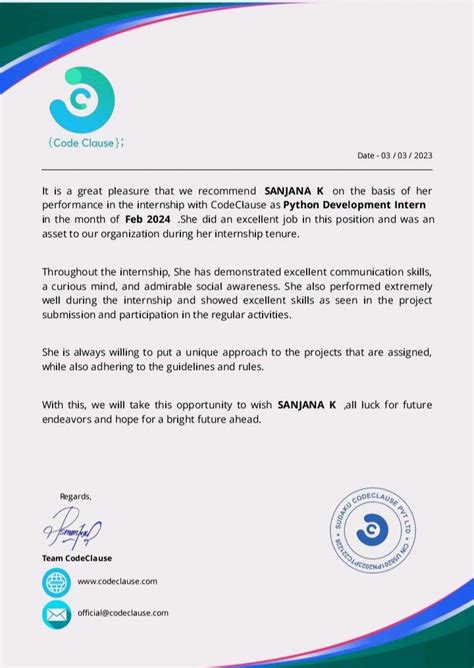 Sanjana K On Linkedin Codeclause