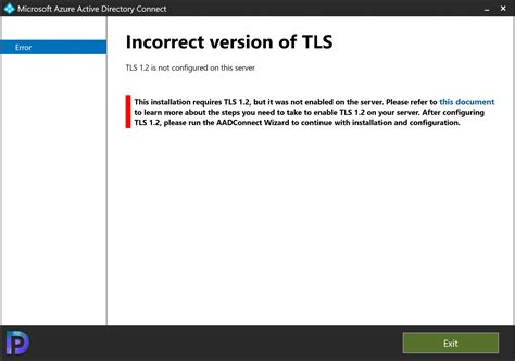 Fix Incorrect Version Of Tls Error Azure Ad Connect