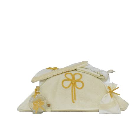 Цял костюм за кръщене Жълта детелина цвят слонова кост жълт 7 бр Emag Bg