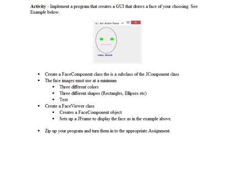 Solved Activity Implement A Program That Creates A Gui