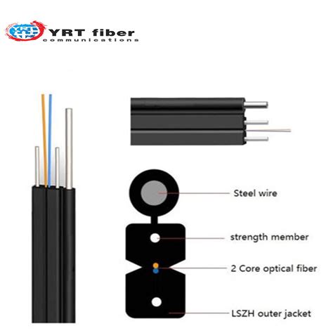 Ftth Poly Fiber Cable Gjyxfch Outdoor Optical Cable 2 Cores Fiber