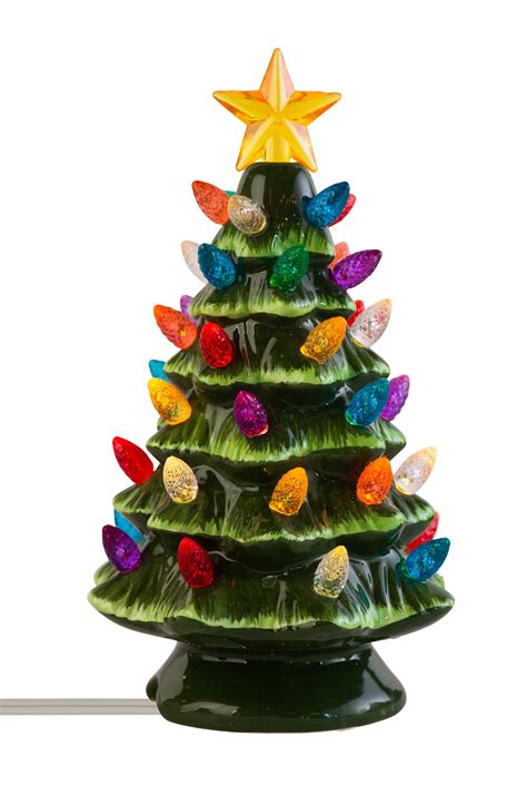 Creative Hobbies 675 Mini Vintage Ceramic Christmas Tree Tabletop