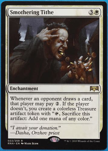 Smothering Tithe Ravnica Allegiance Nm White Rare Mtg Card Id 497268