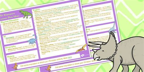 Dinosaurs KS Lesson Plan Ideas Lesson Plans Dinosaur Activities Dinosaur