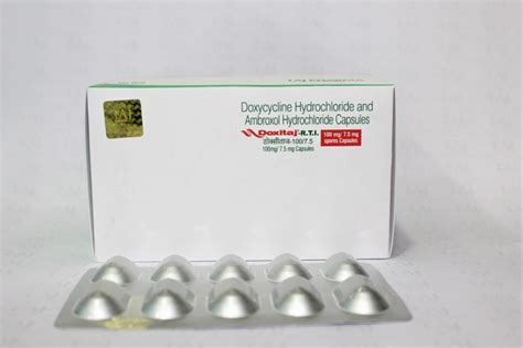 Doxycycline Hydrochloride And Ambroxol Hydrochloride Capsules 100mg 7 5mg Doxitaj R T I