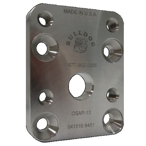13 Mm Offset Plate Aluminum Osap 13 Aluminum Rated For 220 Countersunk M6 Holes Offset