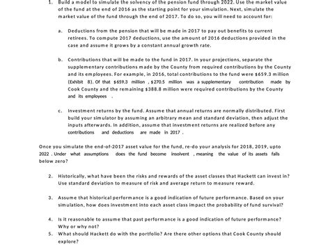 Solved 1 Build A Model To Simulate The Solvency Solutioninn