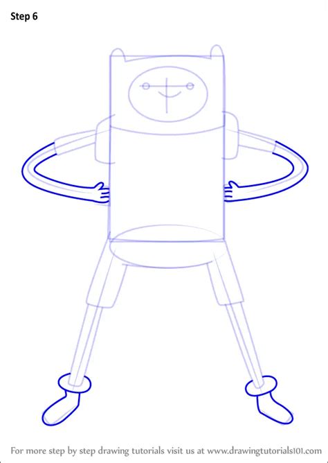 Learn How To Draw Finn The Human From Adventure Time Adventure Time Step By Step Drawing