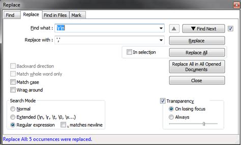 Unable To Allow Regex Backward Search Notepad Community