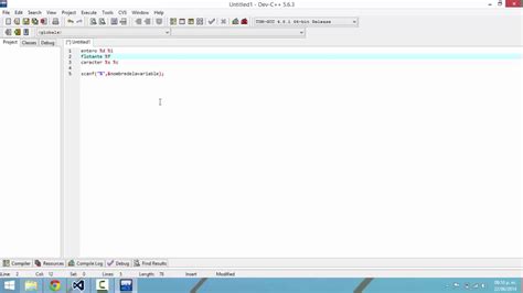 C 4 Guardar En Una Variable Utilizando Scanf Youtube