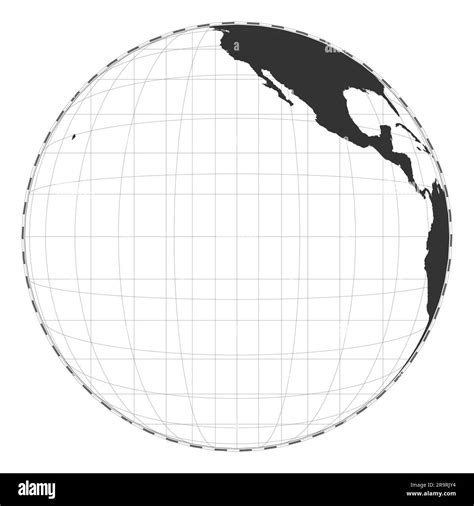 Vector World Map Satellite Tilted Perspective Projection Plain World Geographical Map With