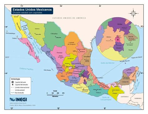 Mapa De Los Estados Mexicanos