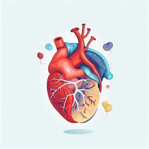 Vector Isométrico Del Sistema Cardiovascular Sobre Un Fondo Blanco