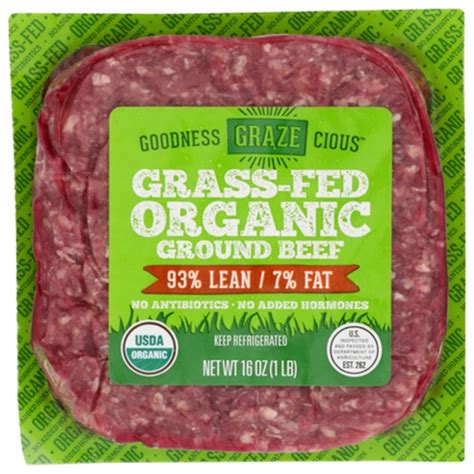 Goodness Grazecious Organic Grass Fed 93 Lean Fresh Ground Beef Same