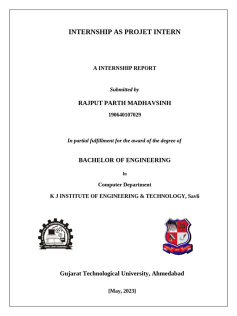 Internship As Projet Intern Parth Rajput Pdf Programmable Logic Controller Scada
