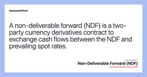 Non Deliverable Forward Ndf Awesomefintech Blog