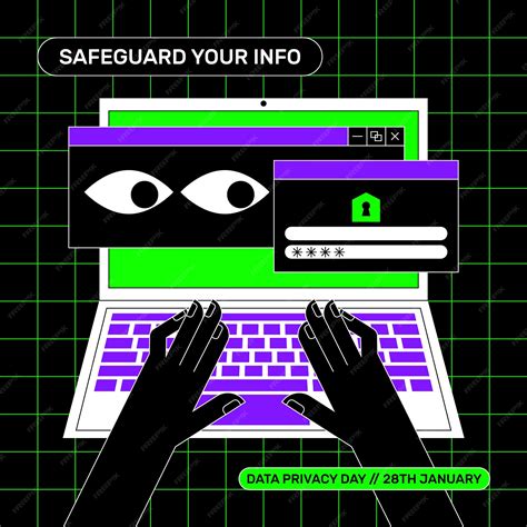 Premium Vector Flat Data Privacy Day Illustration