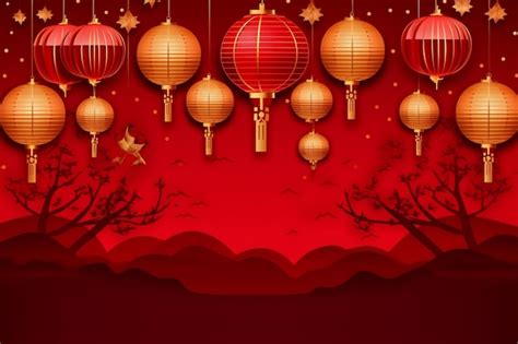 은 배경 황금 등불 프리미엄 Ai 생성 벡터