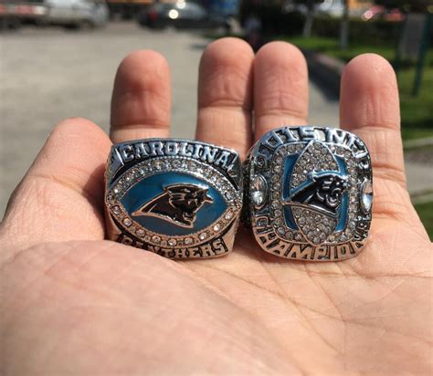 Carolina Panthers 2003 And 2015 Nfc Championship Ring Cam Etsy