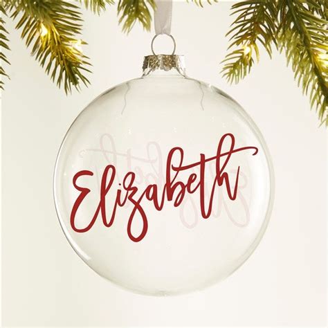 Scripty Name Personalized Glass Bulb Ornament