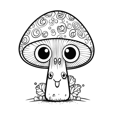 Mushroom Drawing With Eyes At Jordan Timperley Blog
