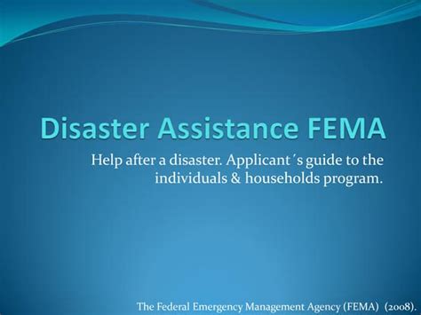 Disaster Assistance Fema Update Pdf