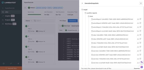 Hyperexecute Job Artifacts Lambdatest