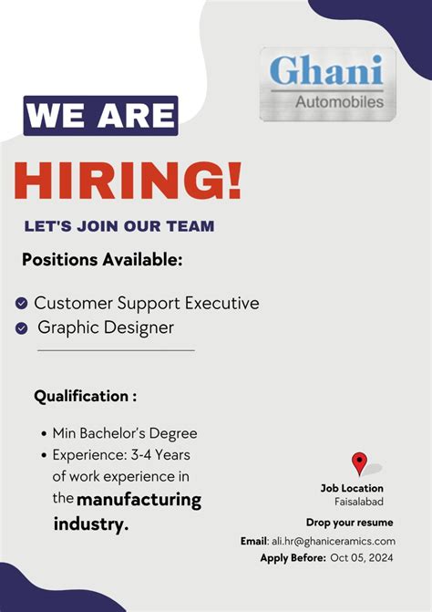 Muhammad Ali On Linkedin Hiring Hiringimmediately Any Manufacturing Industry Experience Will Be