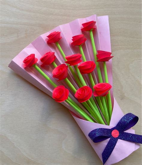 Paper Flower Bouquet For Mothers Day Handmade Paper Crafts Paper