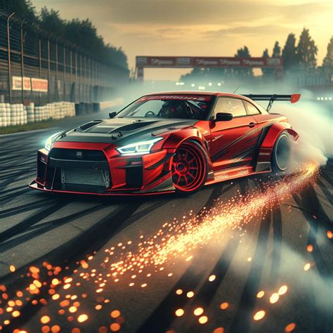 Adrenaline Charged Drift Car Experience On Race Track Ai Art