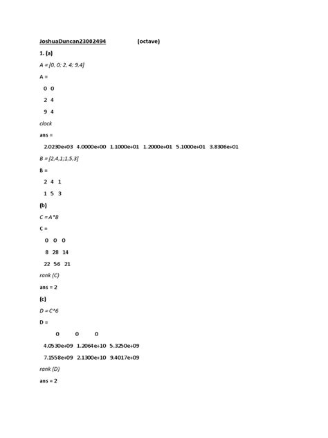 Joshua Duncan 23002494 Pdf Algebra Matrix Theory