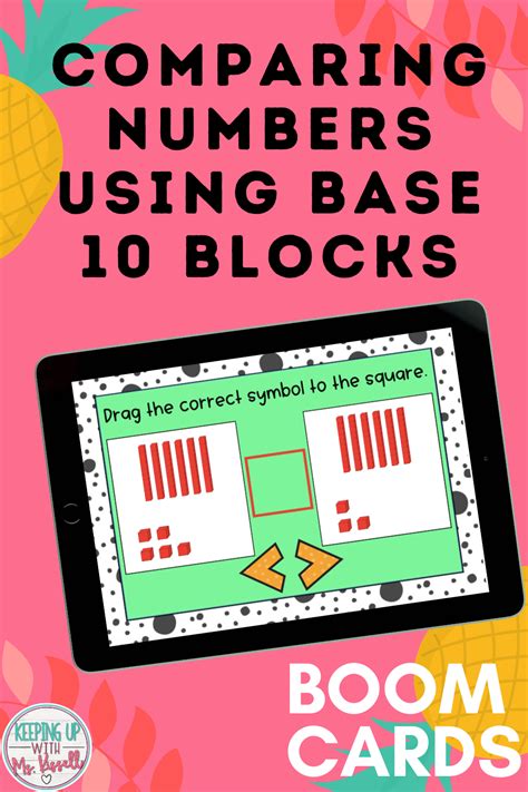 Comparing Numbers Using Base 10 Blocks Place Value Boom Cards Distance Learning Small