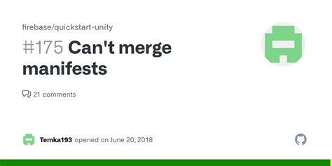 Can T Merge Manifests Issue Firebase Quickstart Unity GitHub