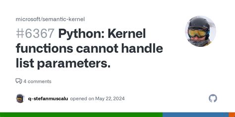 Python Kernel Functions Cannot Handle List Parameters · Issue 6367