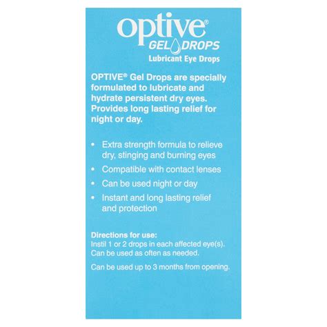 Optive Lubricant Gel Eye Drops Healthylife