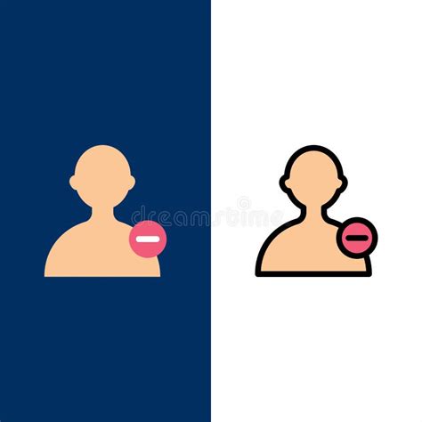 Basic Interface User Icons Flat And Line Filled Icon Set Vector Blue