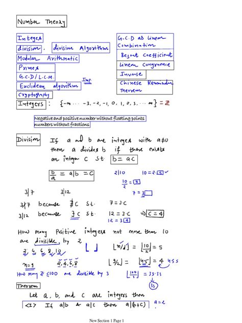 number theory pdf