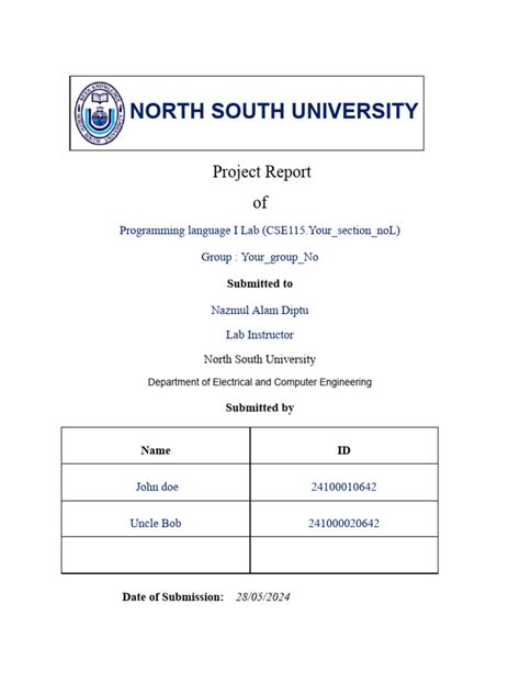 Project Report Template 1 Pdf Use Case Usability