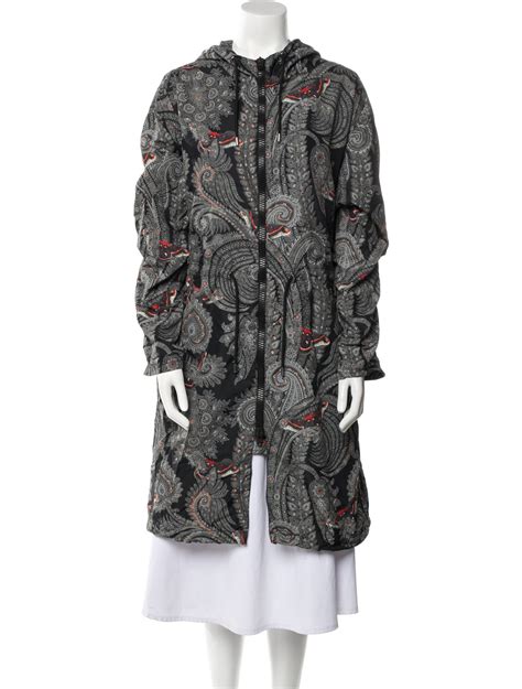 Givenchy Paisley Print Coat Grey Coats Clothing Giv236019 The