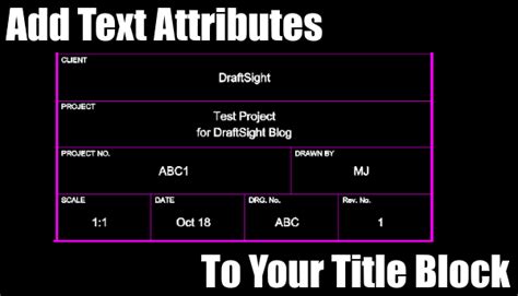 Title Block Attributes DraftSight Blog DraftSight Blog