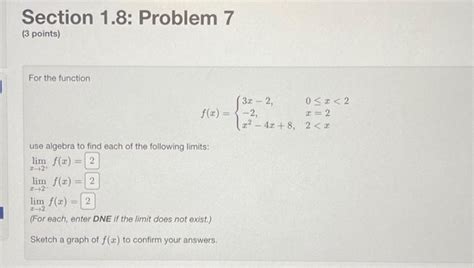 solved section 1 8 problem 7 3 points for the function
