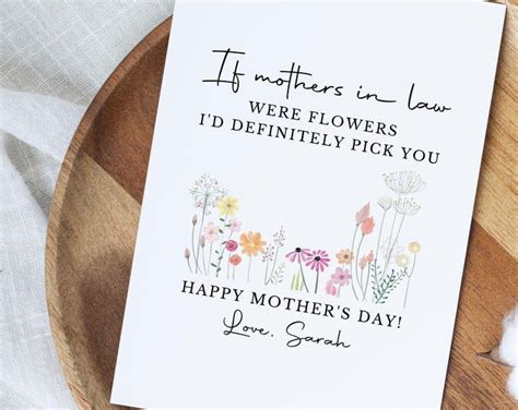 Mothers Day Card For Mother In Law Handmade Mothers Day Card For In
