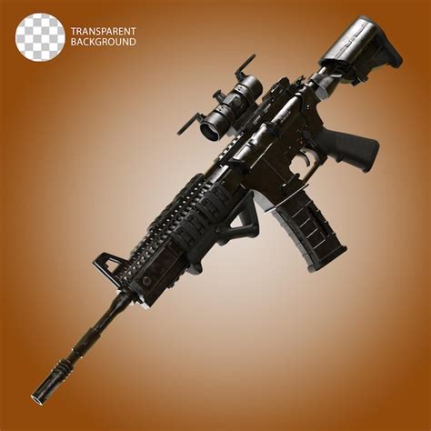 Premium Psd Assult Riffle Isolated 3d Render Illustration