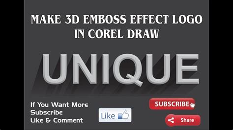 How To Make D Emboss Effect In Corel Draw YouTube