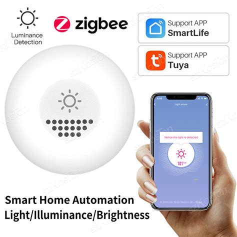 Tuya Zigbee Light Sensor Illumination Sensor Brightness Detector Smart Home Automation Linkage