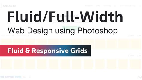Fluid Grid In Web Design Grid Using Photoshop How To Design Layout Using Fluid Grids Youtube