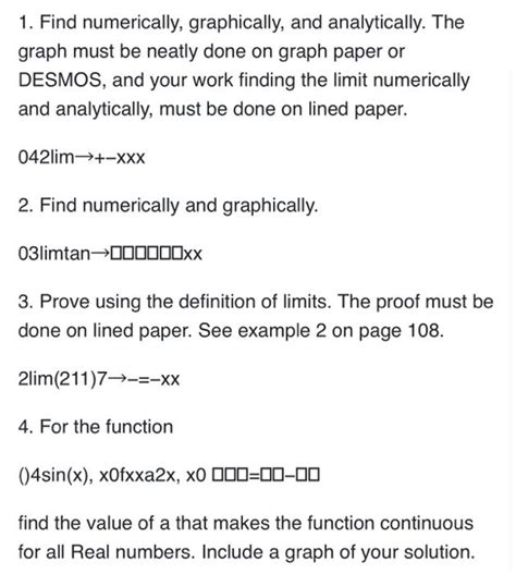 1 Find Numerically Graphically And Analytically