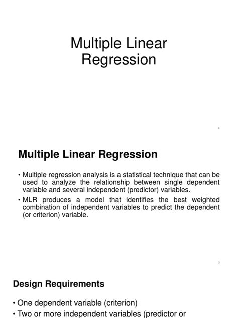 Class Material Multiple Linear Regression Download Free Pdf Regression Analysis Linear
