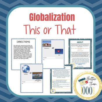 Globalization This Or That Assignment By Better Than Days
