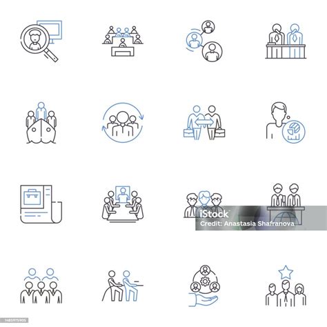 노동 활용 라인 아이콘 모음입니다 생산성 효율성 성능 출력 최적화 활용도 용량 벡터 및 선형 그림 인력 배치 자원 개요 표지판